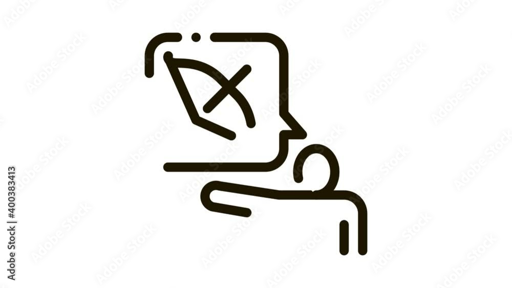 Human Talk About Archery Icon Animation. black Talking Human Silhouette ...