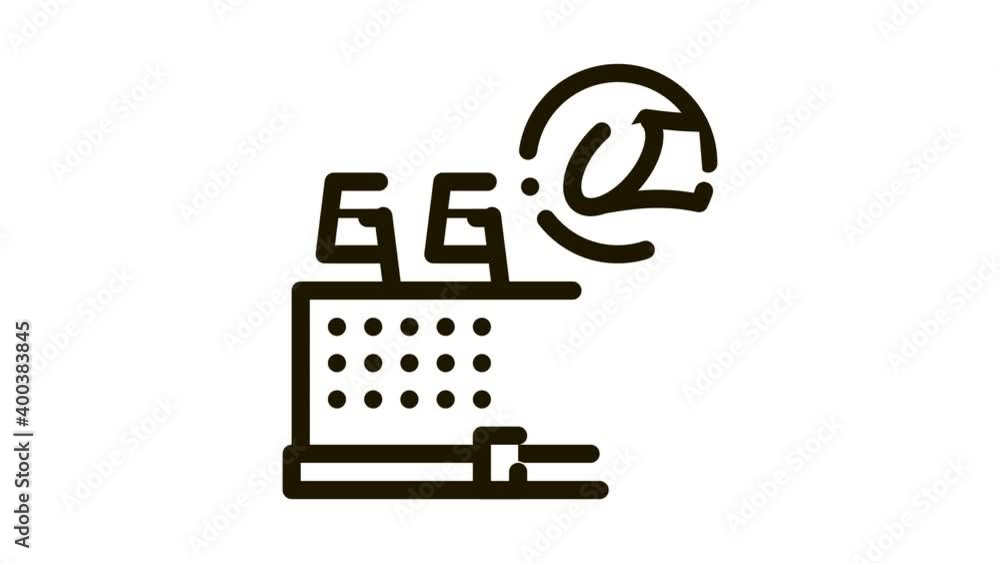 Sugar Factory Icon Animation. black Sugar Factory animated icon on ...