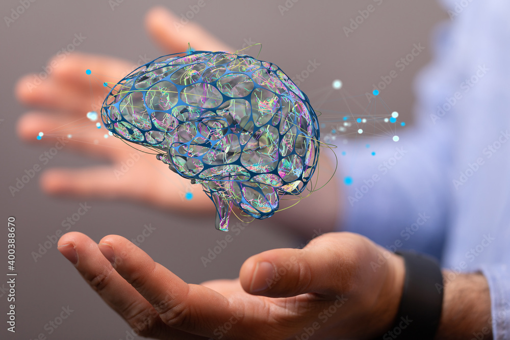 brain intelligence ai digtal 3d artificial intelligence Stock Photo ...