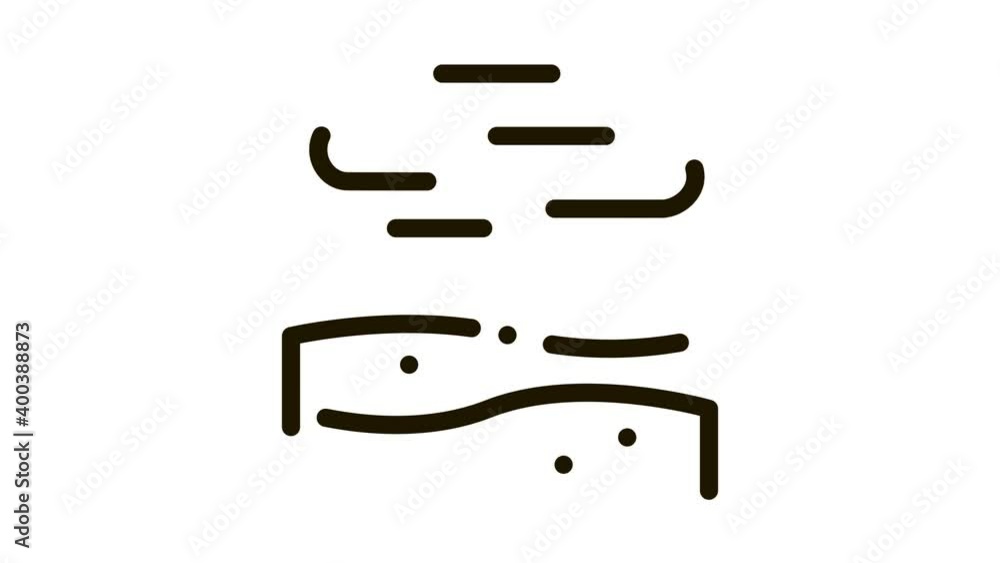 Desert Wind Icon Animation. black Desert Wind animated icon on white ...