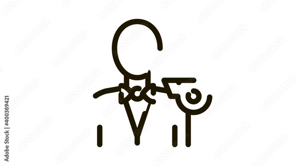 Boxing Referee Icon Animation. black Boxing Referee animated icon on ...