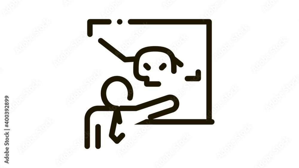 Human Skull Board Icon Animation. black Human Skull Board animated icon ...
