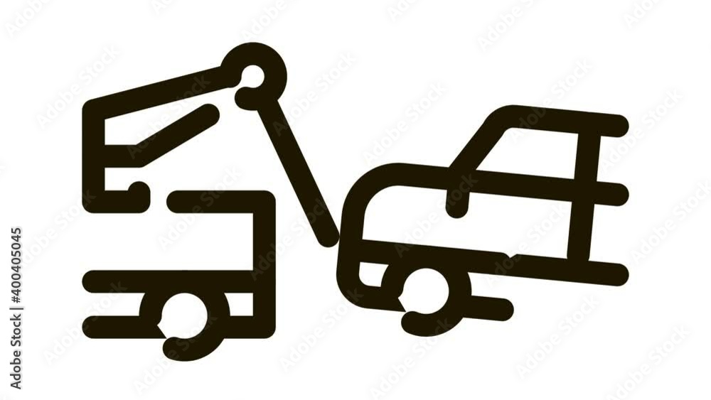 Escape Machine Truck Icon Animation. black Escape Machine Truck ...