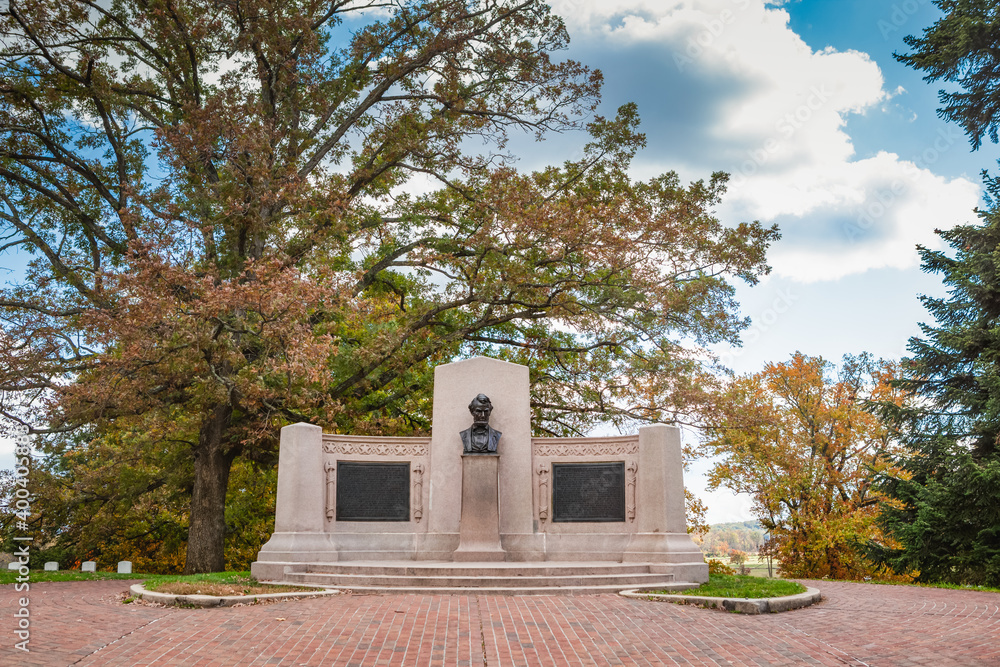 Lincoln Speech Memorial built in 1912, a memorial to the Gettysburg ...