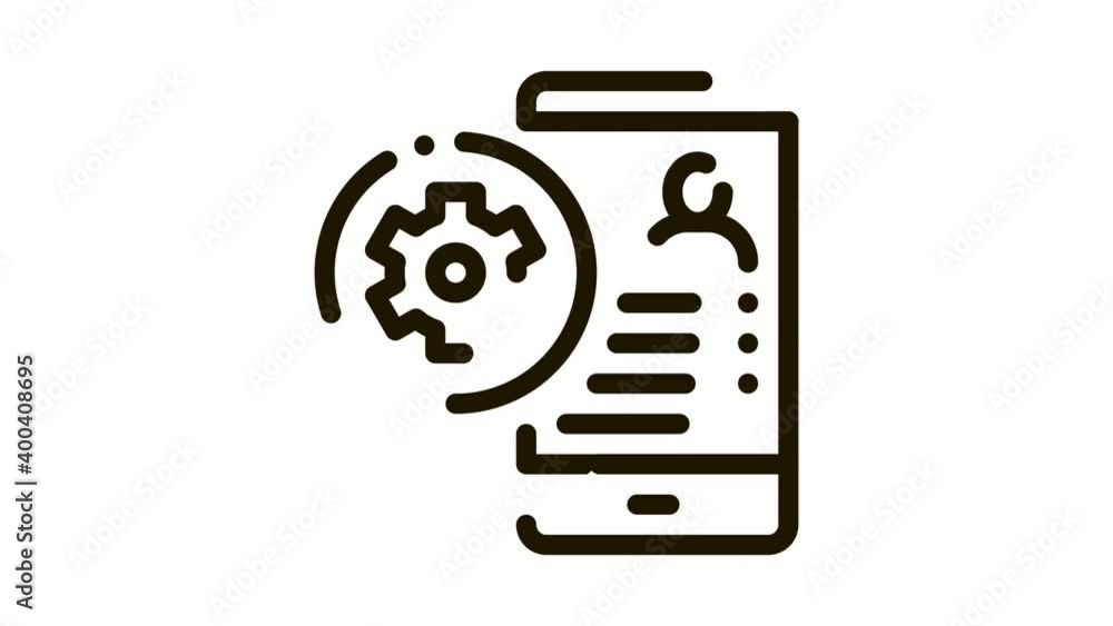 Avatar Settings Icon Animation. black Avatar Settings animated icon on ...
