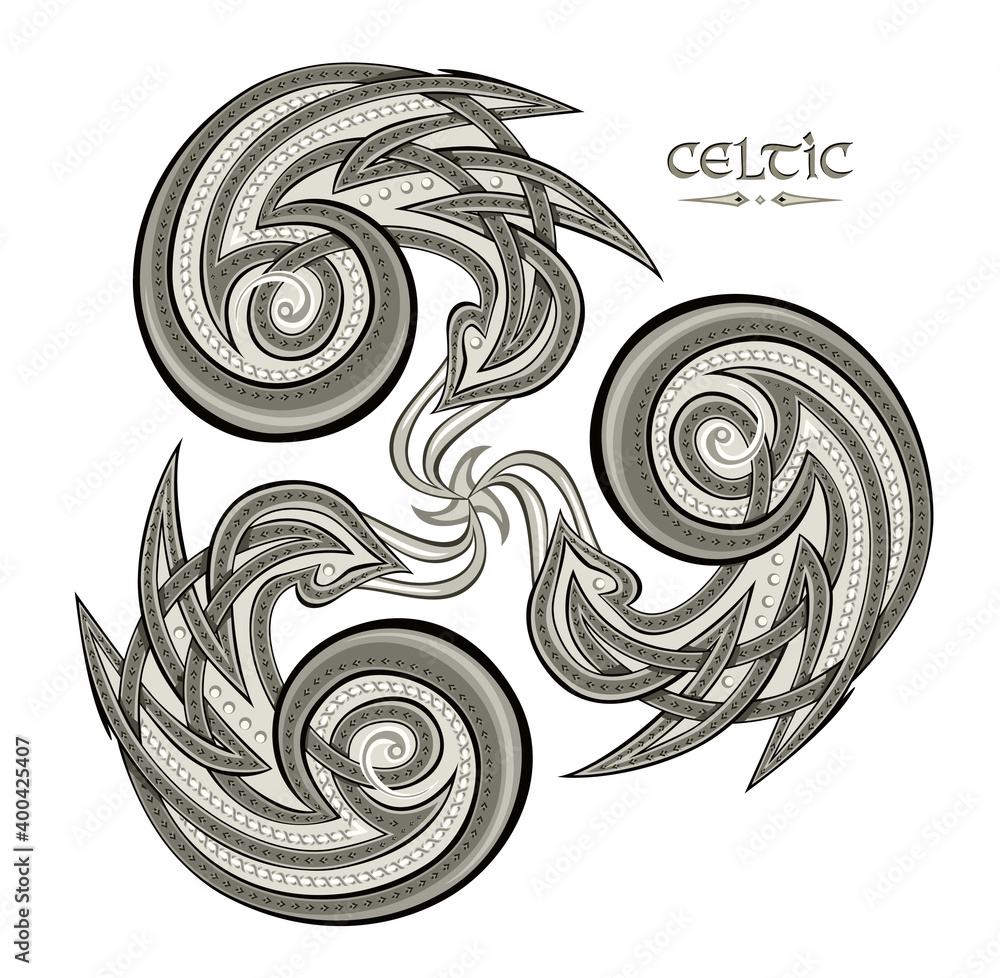 Celtic Trinity Spiral Tattoo