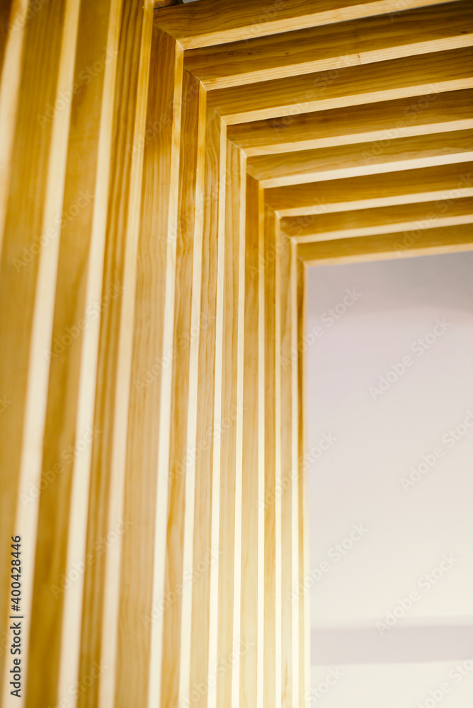 Tablas de madera colocadas en fila con estilo nórdico y minimalista en ...