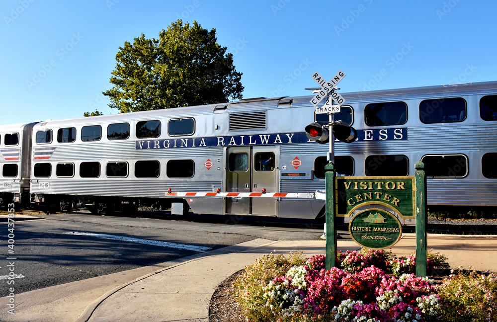 Virginia Railway Express Train at Manassas Train Station, Manassas ...