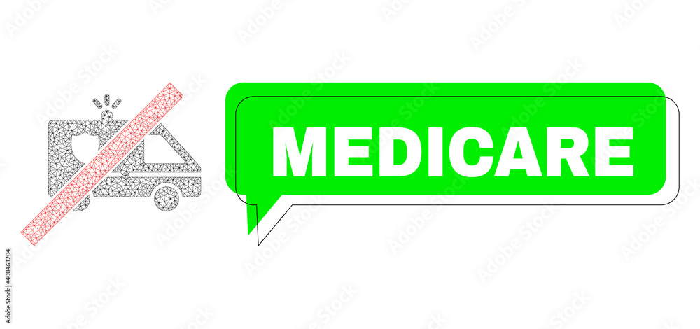 Shifted Medicare green text speech shape and no patrol car mesh model ...