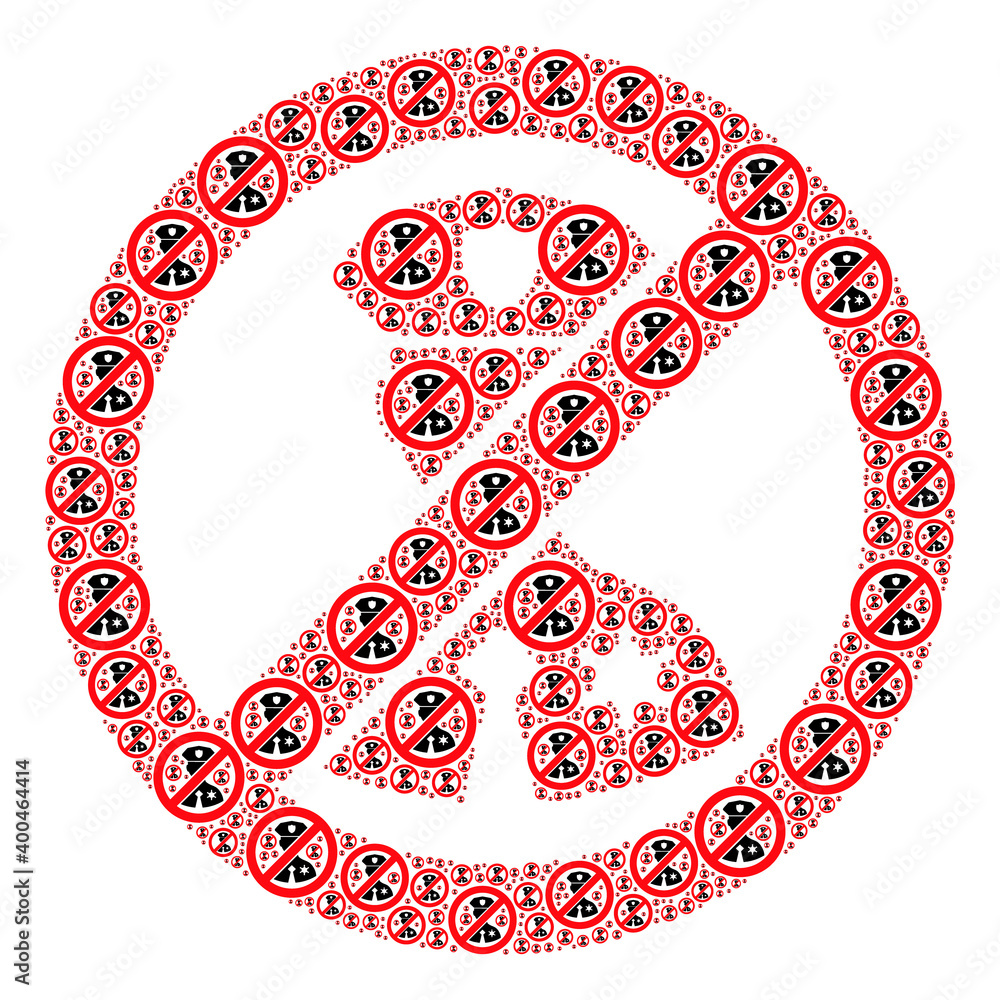 Repeating Combination Of No Police Officer Flat Vector No Police repeating-combination-of-no-police-officer-flat-vector-no-police