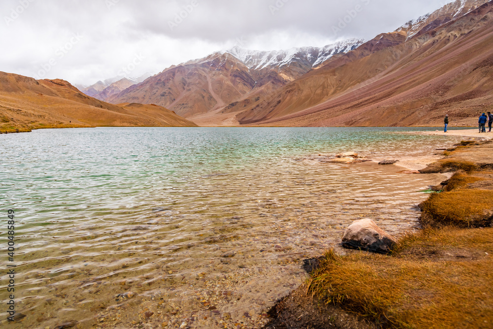 Chandratal or Lake of the moon is a high altitude lake located at 4300m ...