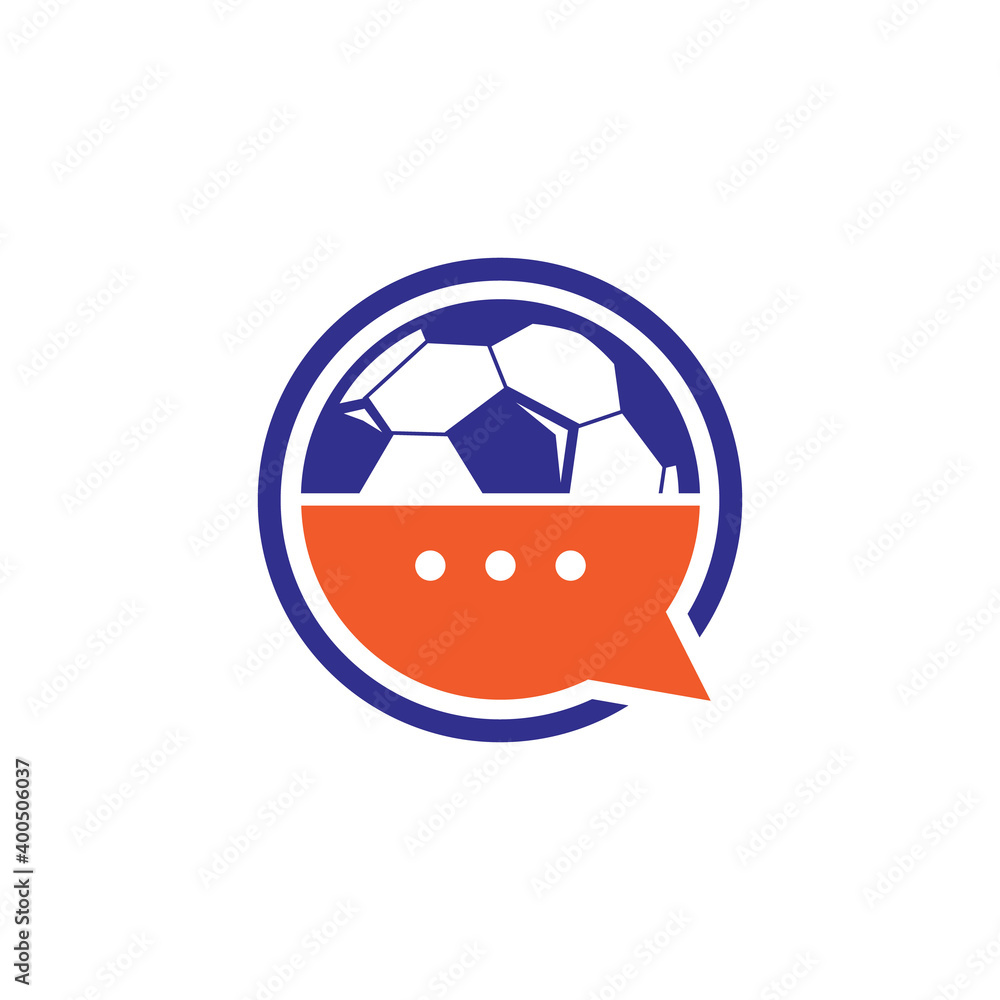Football Talk vector logo design. Sports chat vector logo design ...