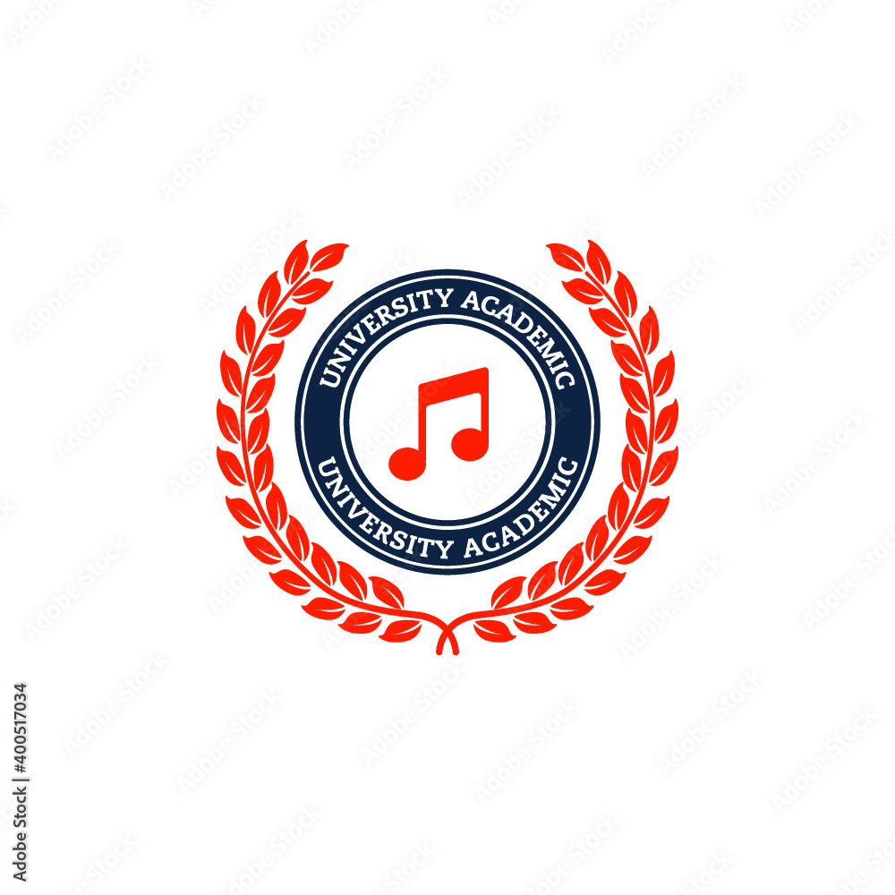 Modern Music school Logo Template Design Vector, Music academy Emblem ...