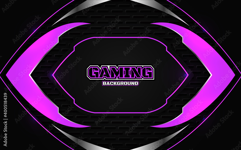 Abstract futuristic black and purple gaming background with modern ...