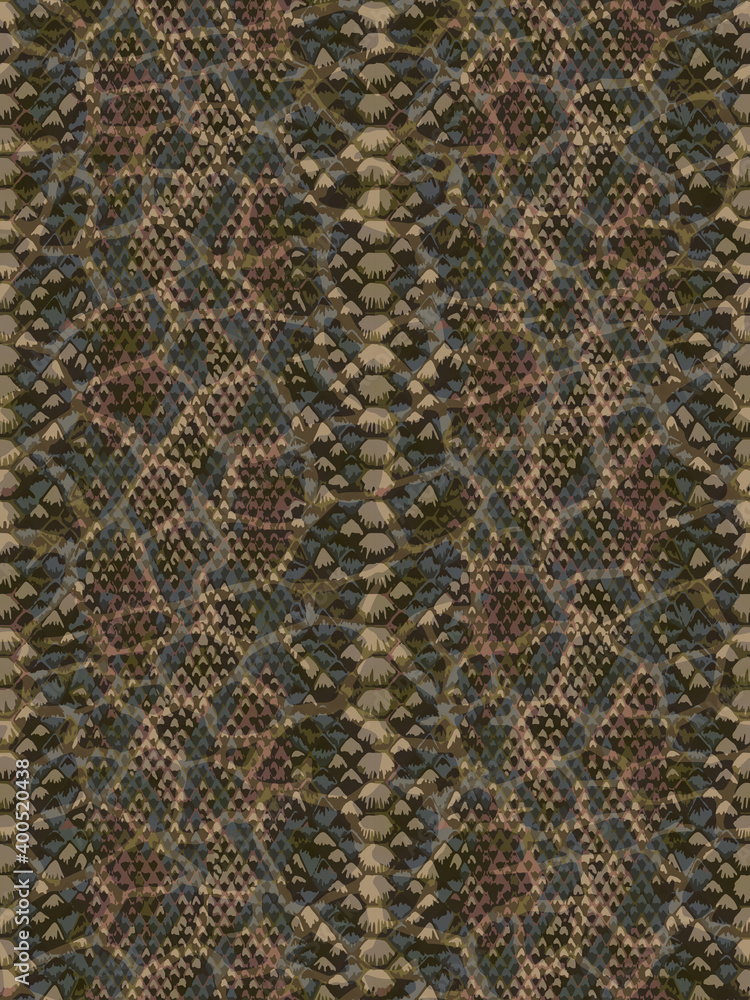 Full Seamless Ornamental Snake Animal Skin Pattern Vector. Snake ...