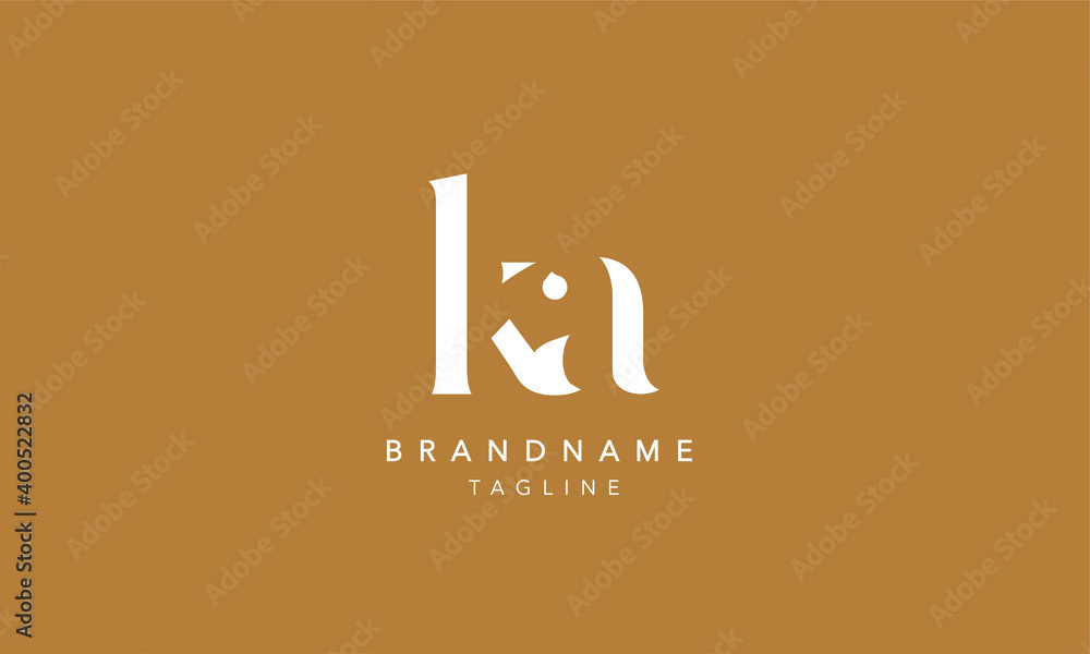 KA Lowercase Letter Initial Icon Logo Design Vector Illustration Stock ...