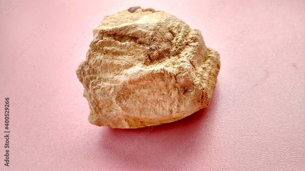 Yellow fine grained calcarenite, this sample comes from the melange ...