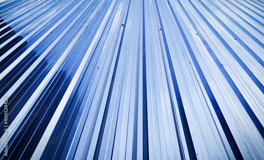 Blue corrugated metal sheet texture. Phonephotography. Stock Photo ...