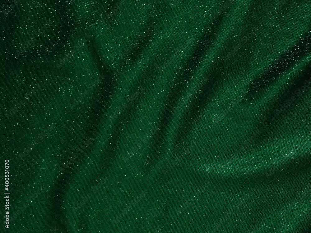 Shiny green emerald crumpled fabric texture. Elegant cloth background ...