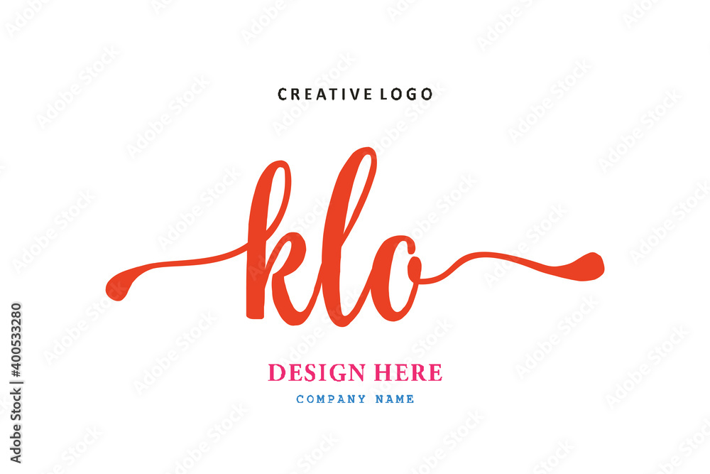 KLO lettering logo is simple, easy to understand and authoritative ...