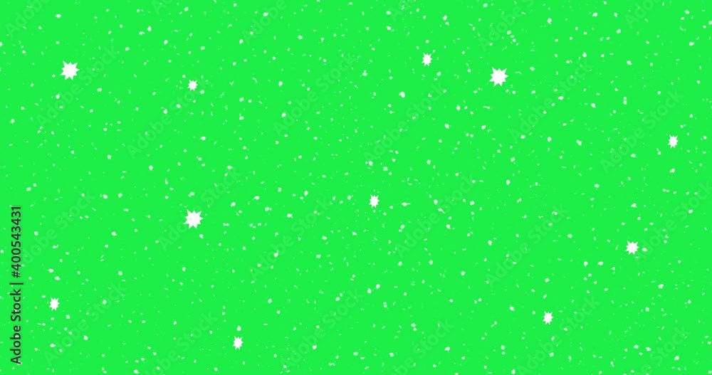 Stars shine effect background on green screen animation. Christmas ...