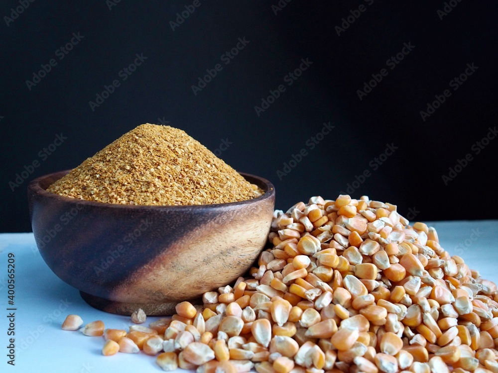 Yellow gold Corn Distiller's dried grains with solubles (DDGS) and corn ...