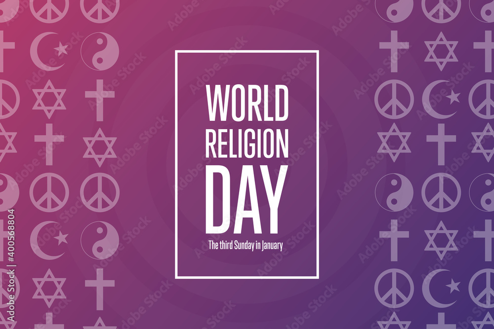 World Religion Day. The third Sunday in January. Holiday concept ...