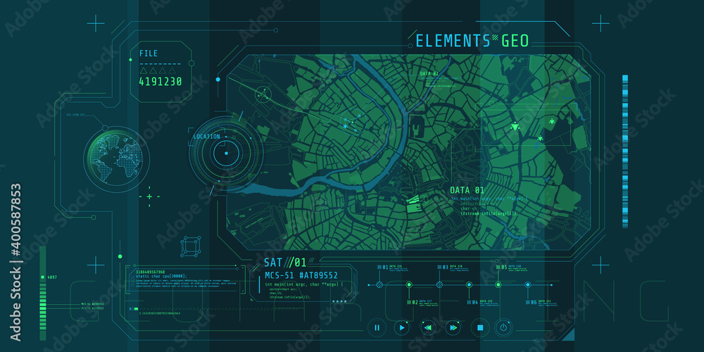 Design of a futuristic software interface for tracking geo-position ...