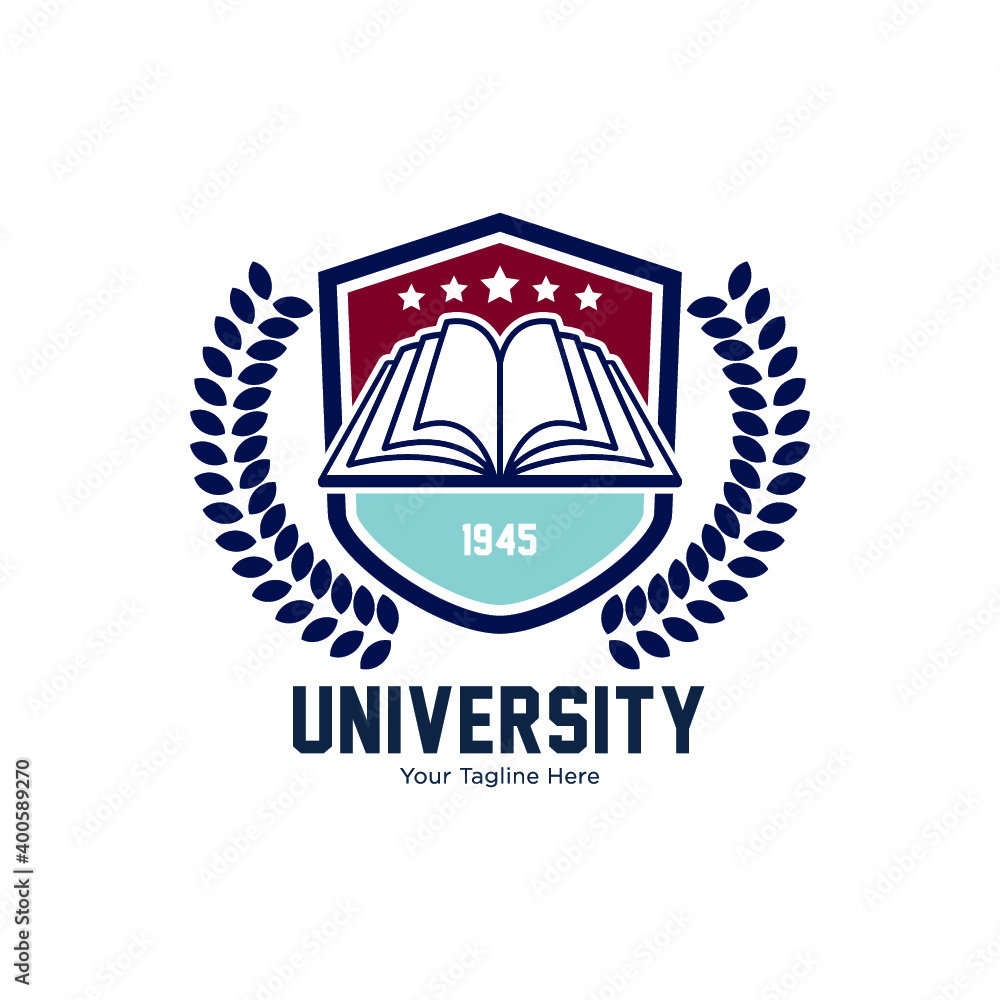 University college school logo template Stock Vector | Adobe Stock