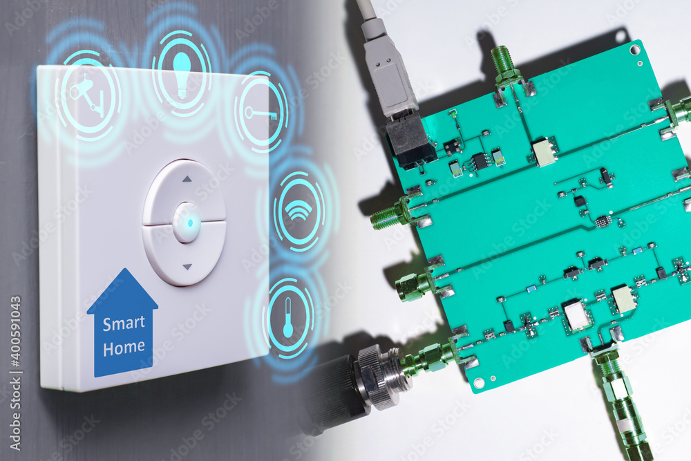 Smart house concept. Home automation system. Technical solutions for ...