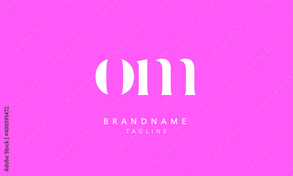 OM Lowercase Letter Initial Icon Logo Design Vector Illustration Stock ...