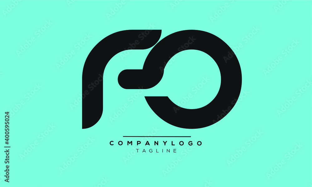 FO icon monogram letter text alphabet logo design Stock Vector | Adobe ...