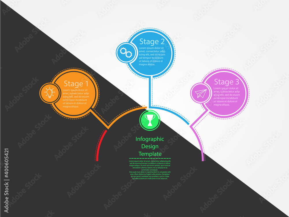 Infographics. Vector template with pictograms for business and finance ...