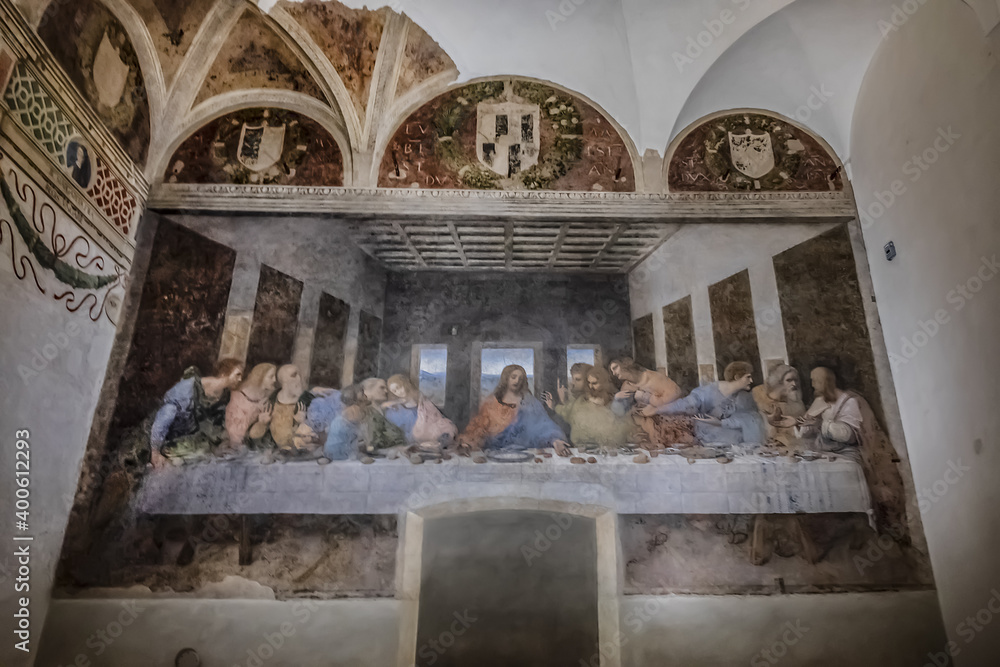 Last Supper or L'Ultima Cena - late XV century mural painting by ...