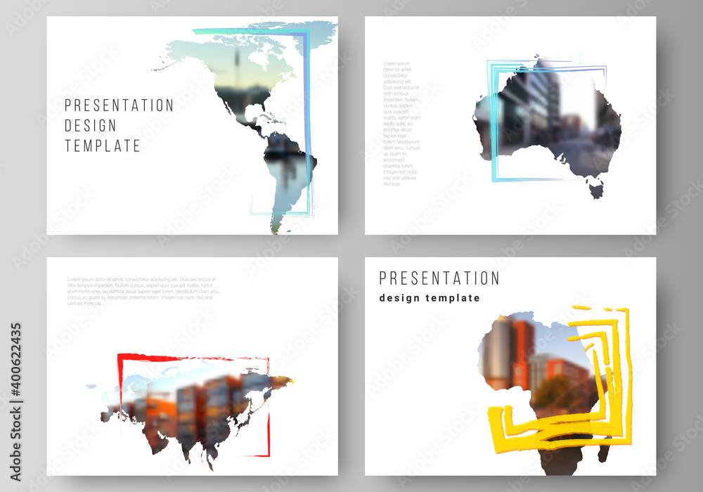 Vector layout of the presentation slides design business templates ...