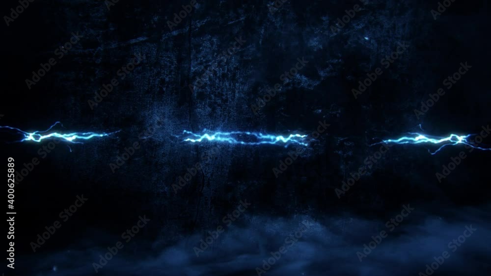 Blue Glowing Lightning Thunderbolt Intro Logo Motion Background Stock ...