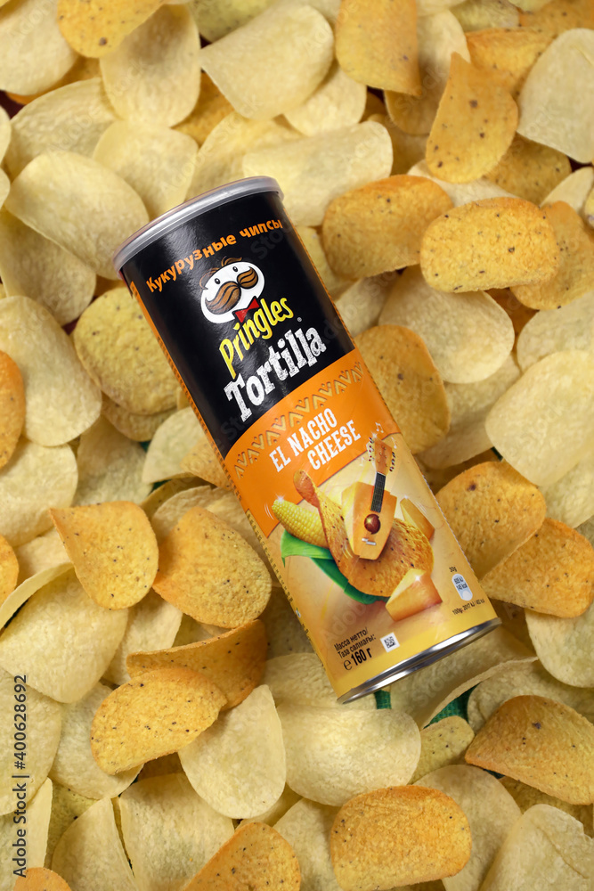 Pringles el nacho cheese flavour. Cardboard tube can on many Pringles ...