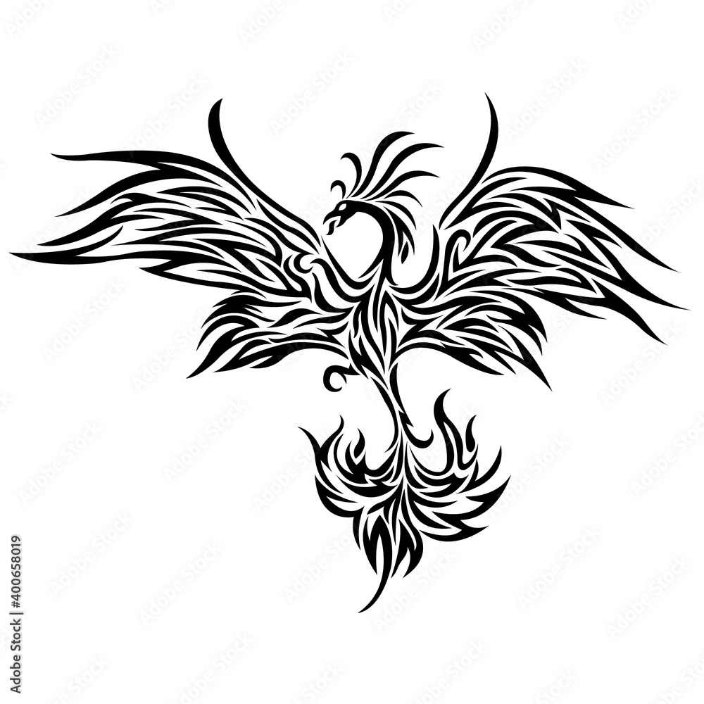 Tribal Phoenix Bird Logos