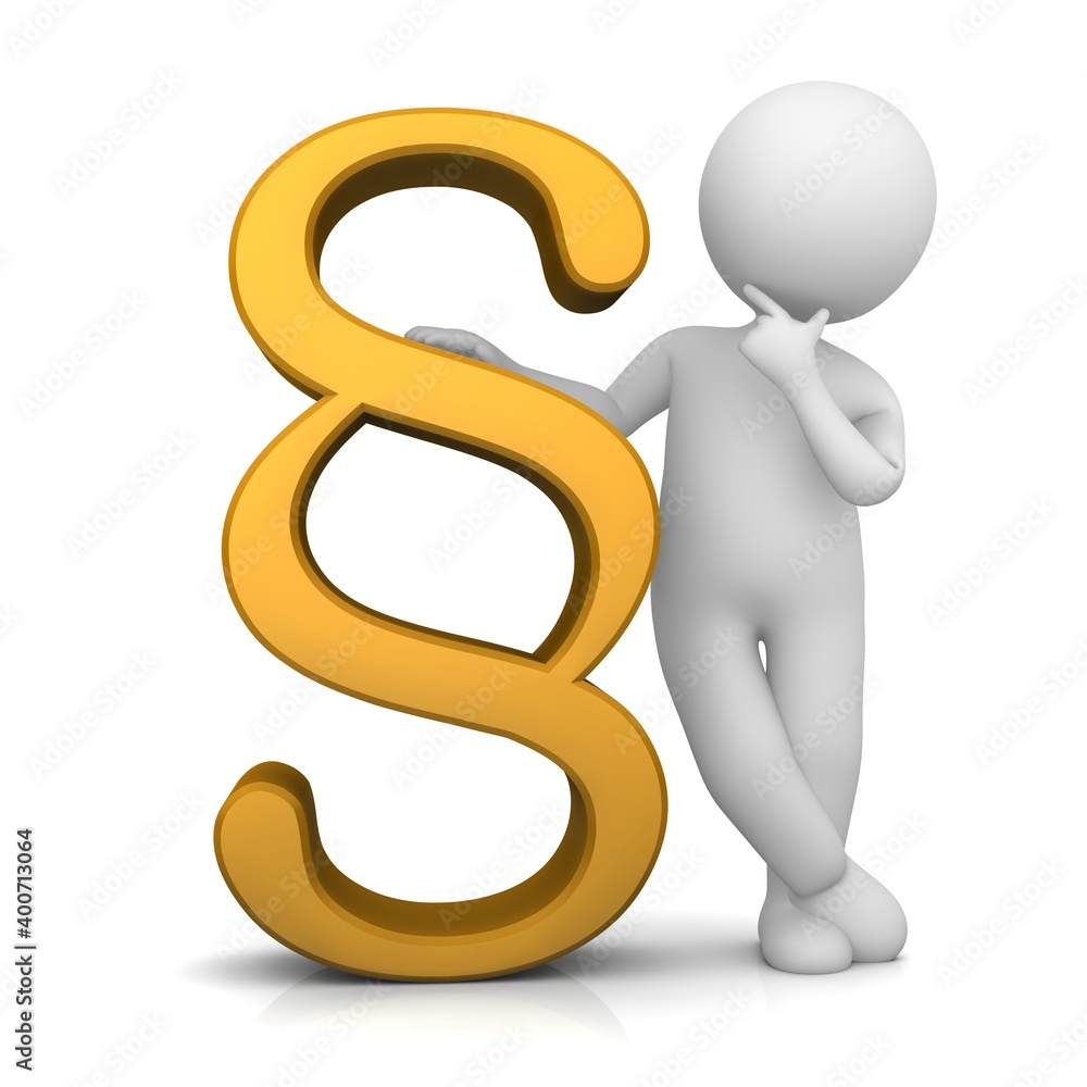 Paragraph § article sign section symbol golden yellow 3d ilustração do ...