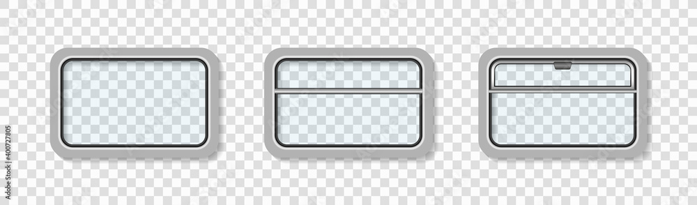 Train and subway window. Interior of inside metro. Window of wagon of ...