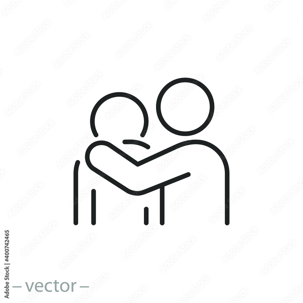 Vecteur Stock empathy and compassion icon, mental personality problem ...