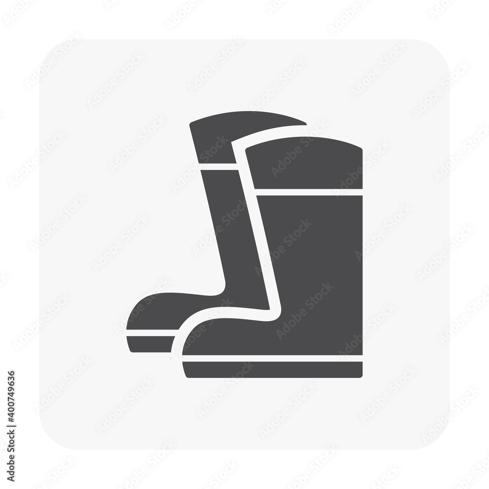 Safety boot or safety shoe vector icon. That footwear is personal ...