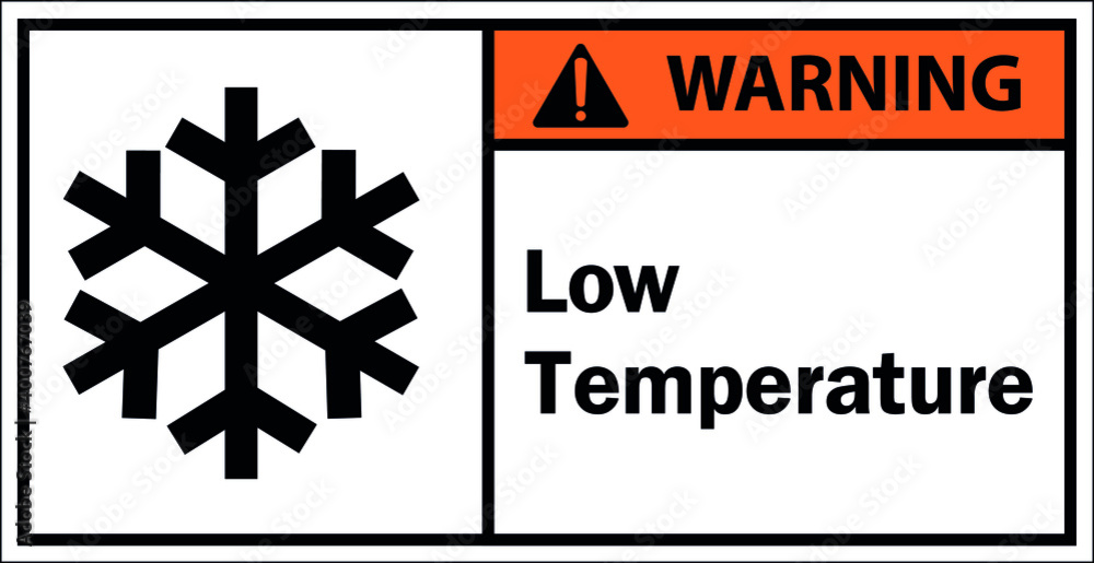 Low temperature Warning sign,Draw from Vector Illustration Stock Vector ...