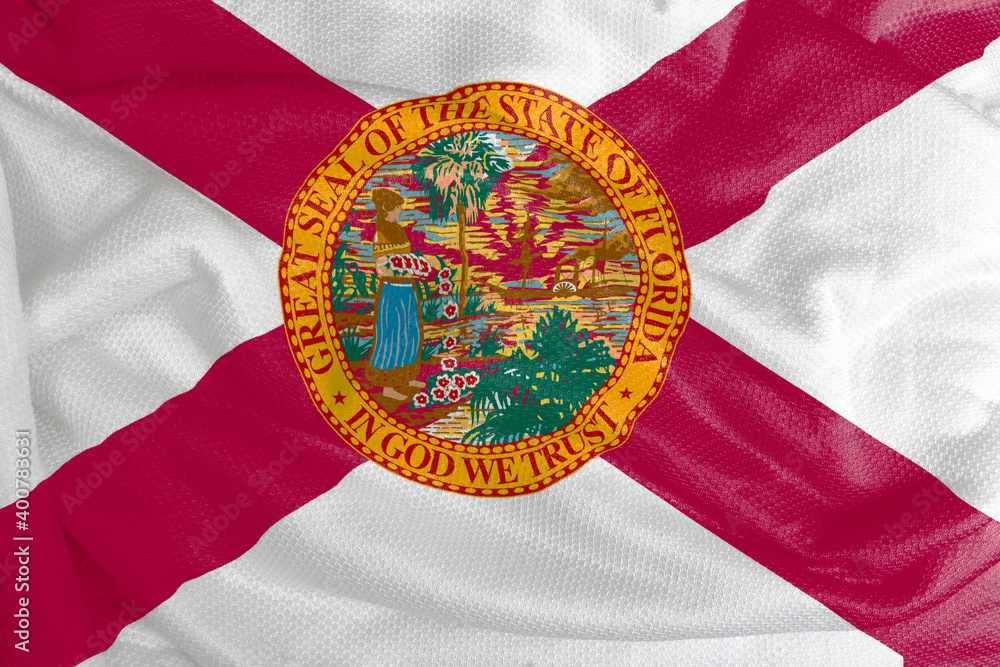 Foto de The Florida flag has a white space with a red andreas cross in ...