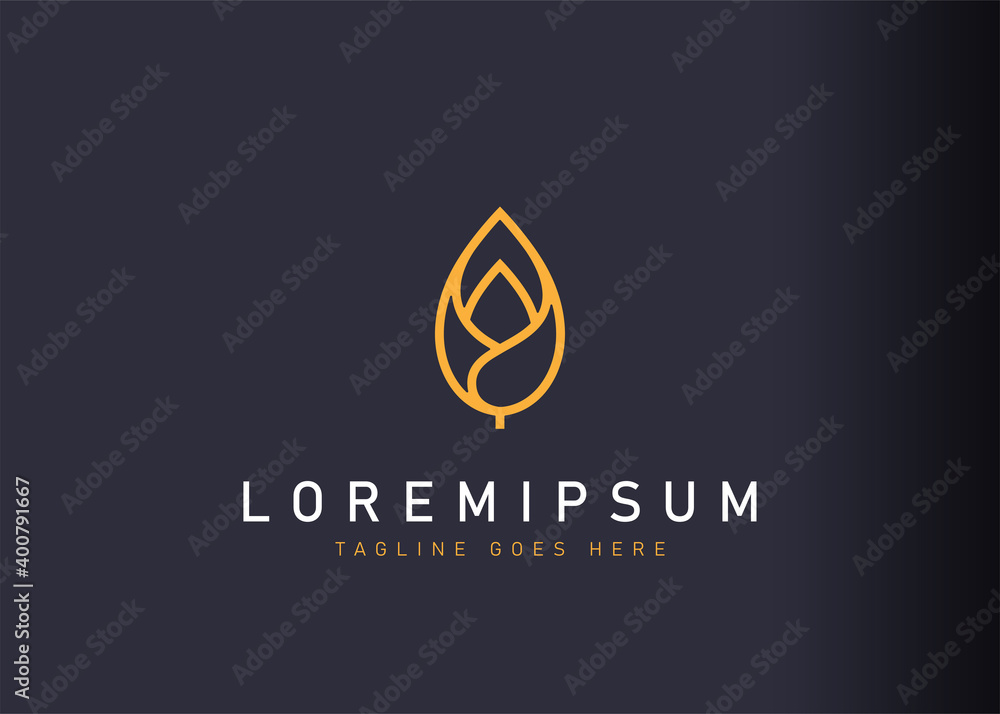 Flower bud logo design. Icon vector illustration of flower buds that ...