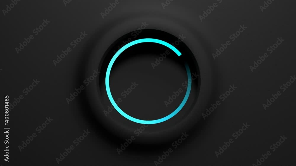 Loading progress visualized. Circular diagram with rainbow colors. 3D ...