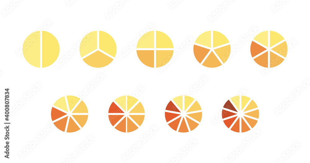 Circle Chart Section Segments Set Vector Diagram Segments Pie Template circle-chart-section-segments-set-vector-diagram-segments-pie-template