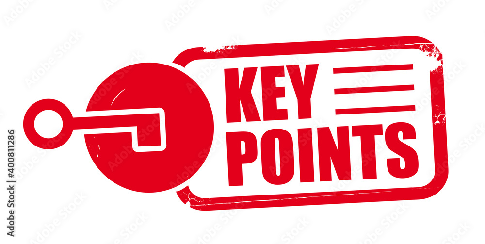 KEY POINTS - red rubber stamp vector illustration Stock Vector | Adobe ...