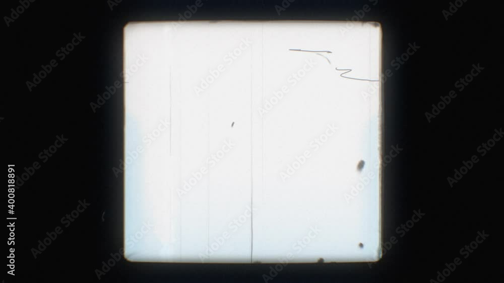 Film noise and grain dynamic flickering texture. Black square frame or ...