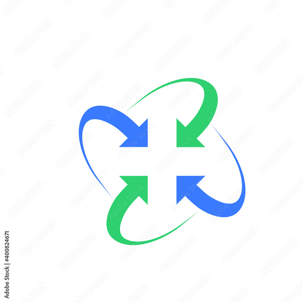 four arrow logo design Stock Vector | Adobe Stock